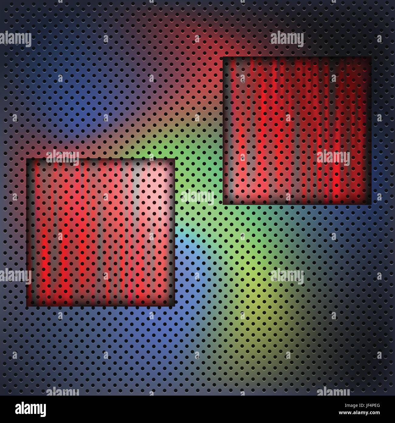 lights, square, dots, glow, red, two, shadows, lights, square, dots ...