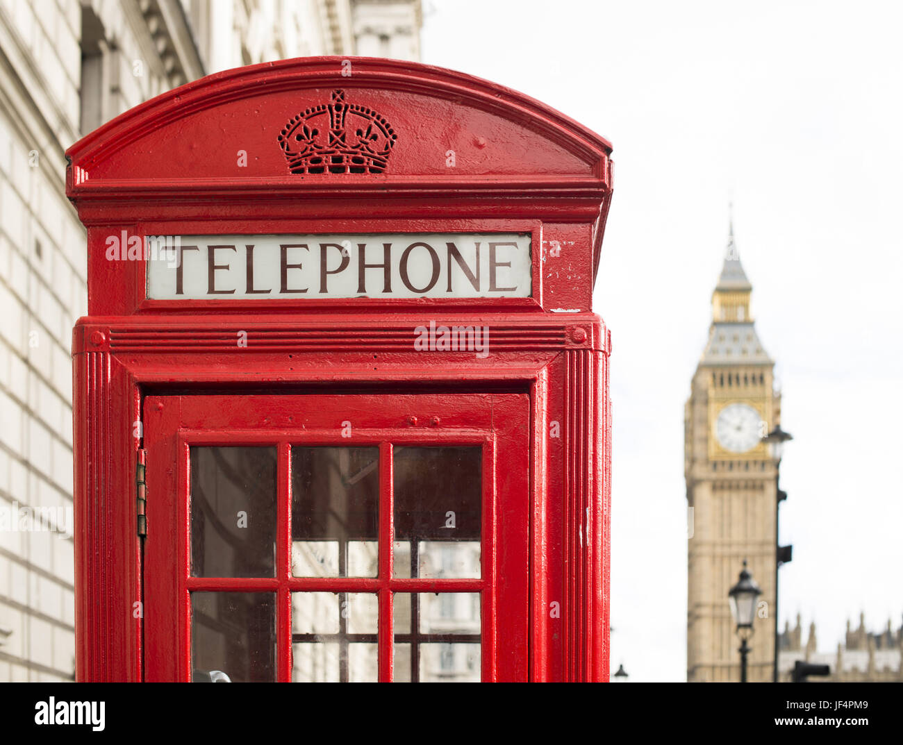 Big ben and red phone cabine Stock Photo - Alamy