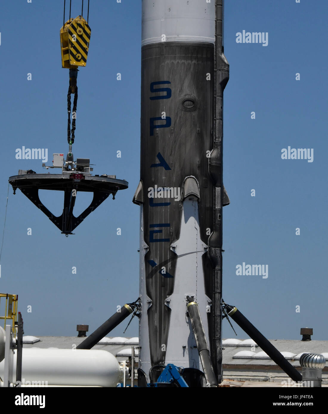 San Pedro, California, USA. 28th June, 2017. The SpaceX rocket booster ...