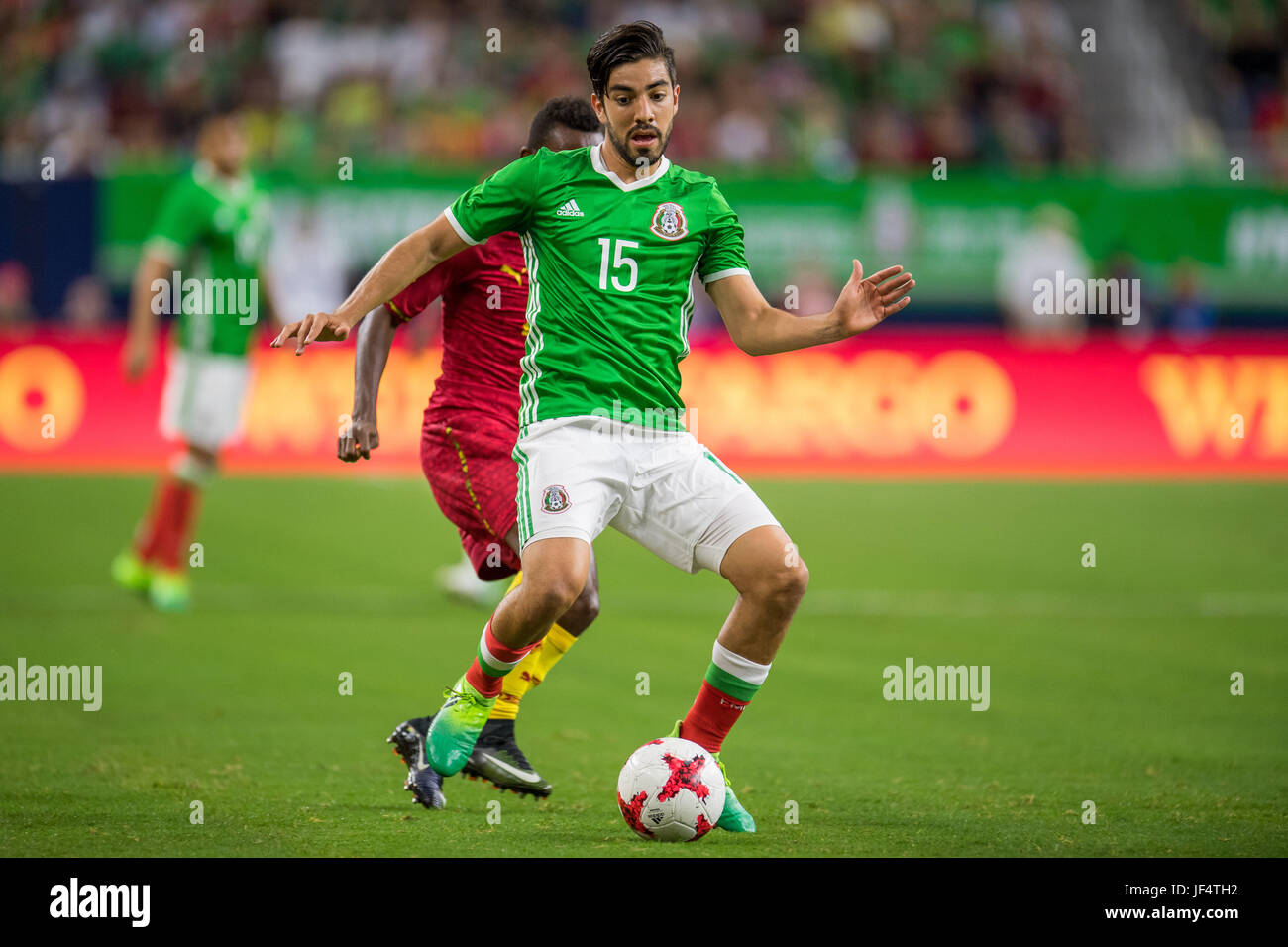 Houston, TX, USA. 28th June, 2017. Mexico forward Rodolfo Pizarro (15 ...