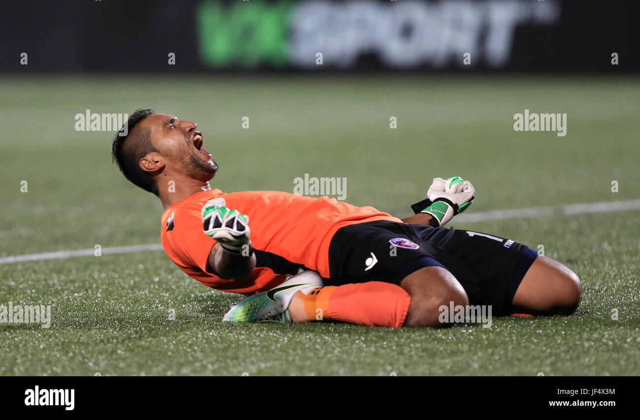 Miami, Florida, USA. 28th June, 2017. Miami FC goalkeeper Mario Daniel ...