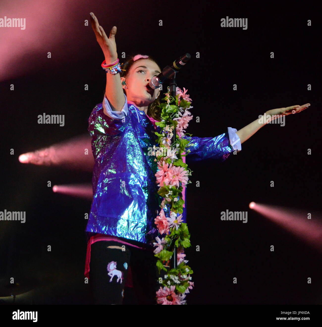 Milwaukee, Wisconsin, USA. 28th June, 2017. Lead singer Mandy Lee of ...