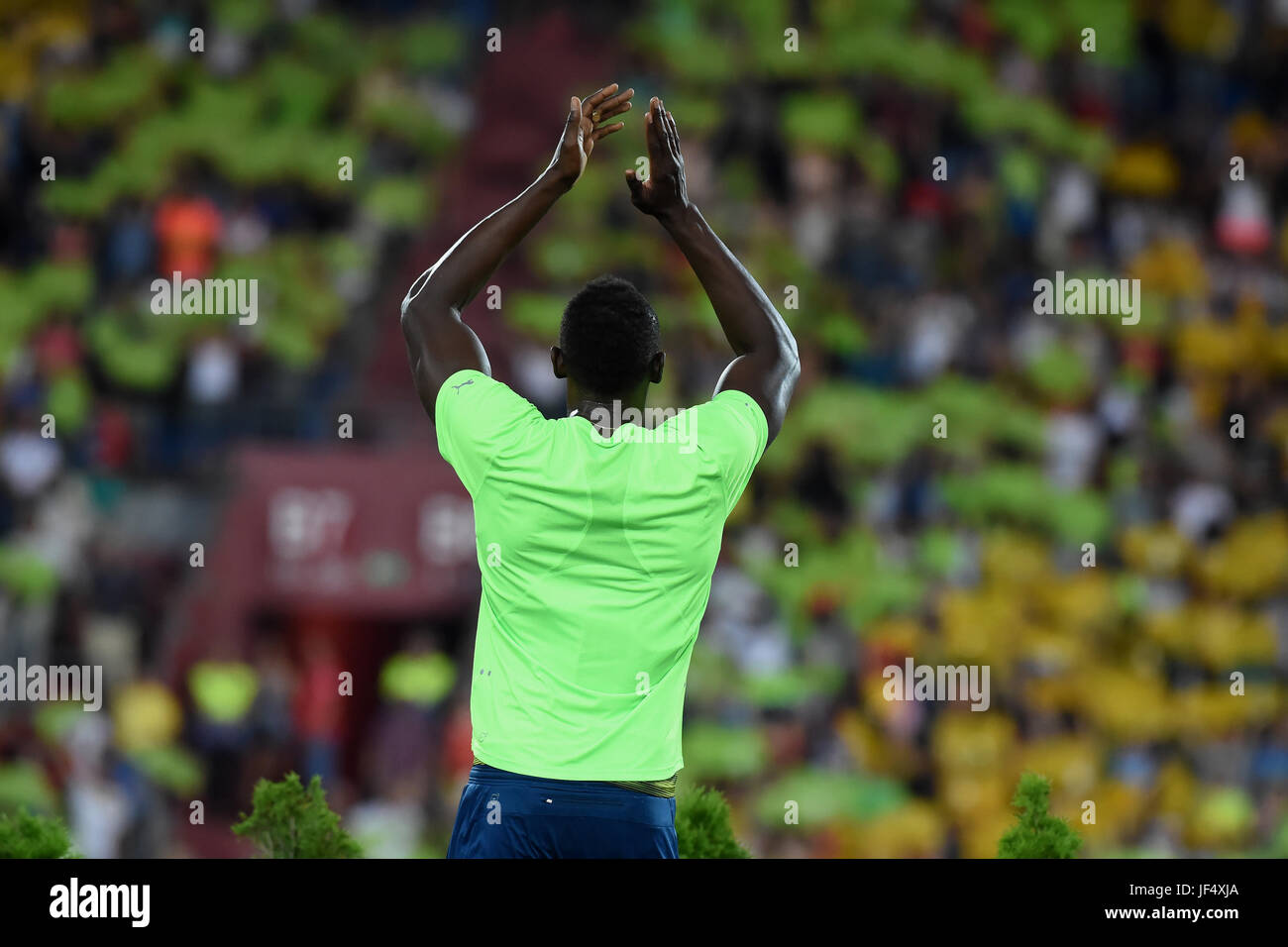 Ostrava, Czech Republic. 28th June, 2017. Jamaican sprinter Usain Bolt ...