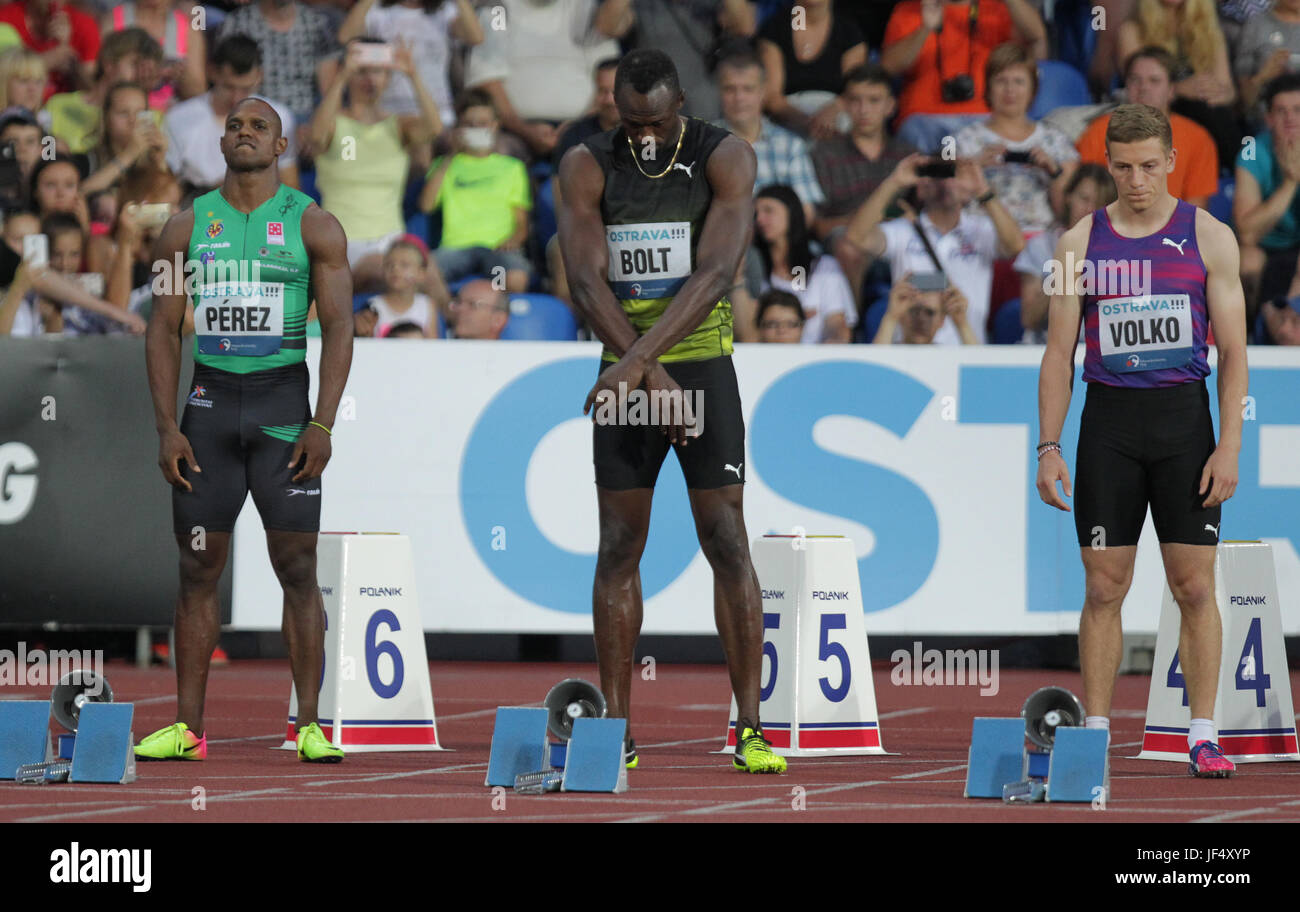 Ostrava, Czech Republic. 28th June, 2017. Jamaican sprinter Usain Bolt ...