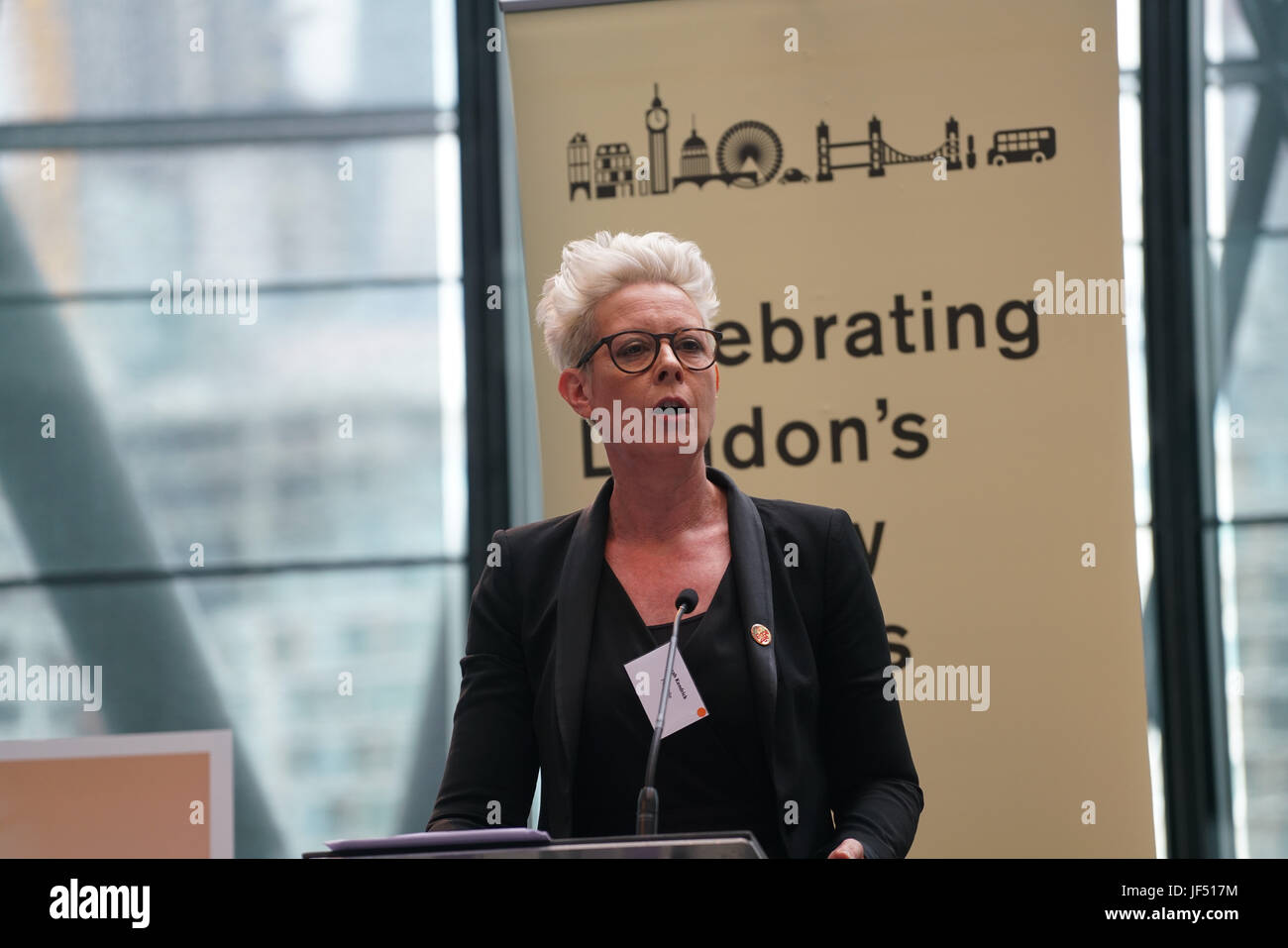City Hall, London, Uk, 29th June 2017. Speaker Sarah Kendrick from ...