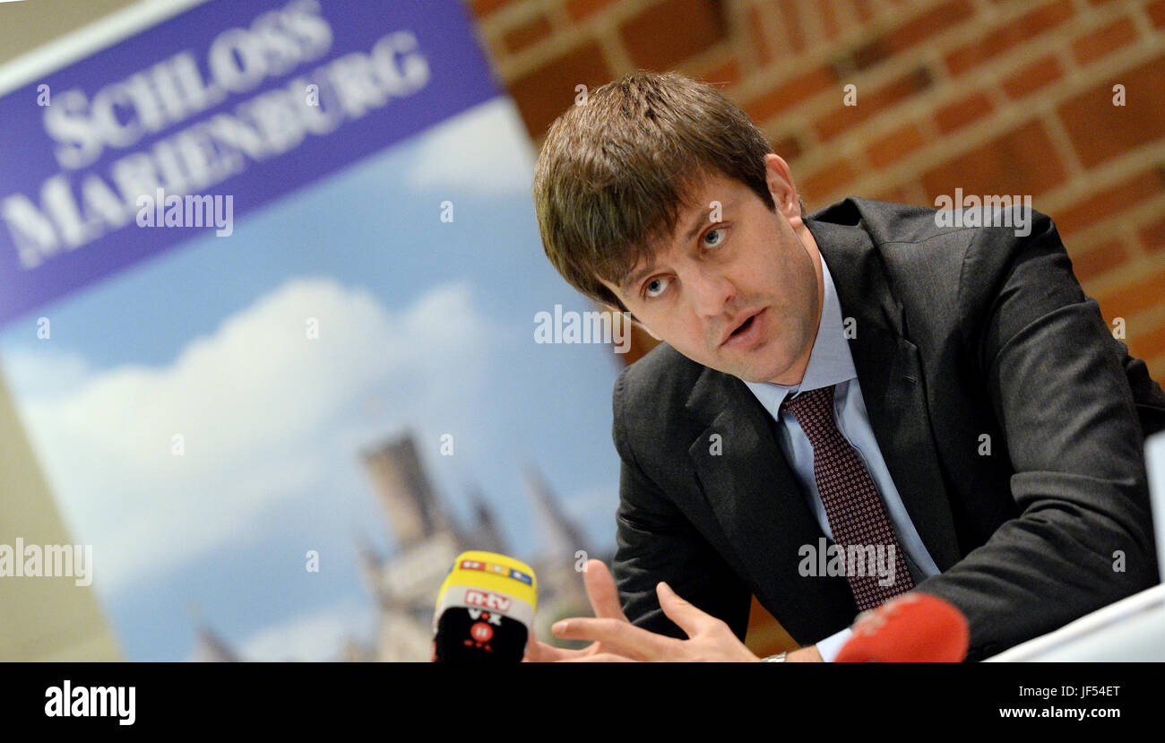 Ernst August Prince of Hanover smiles during a press conference at the ...