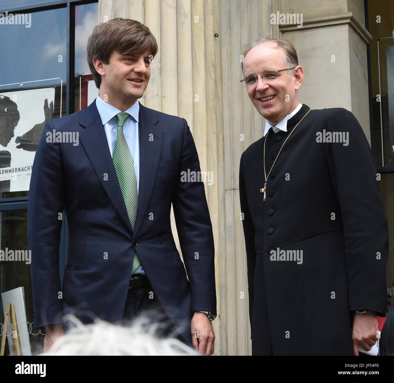 Ernst August Prince of Hanover and state bishop Ralf Meister stand ...