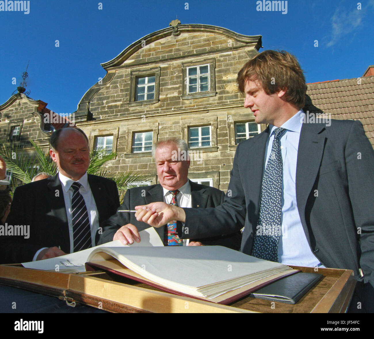 Hereditary prince Ernst-August of Hanover can be seen in Blankenburg ...