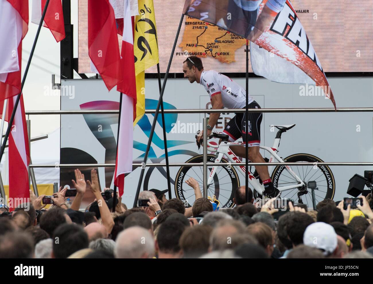 Duesseldorf, Germany. 29th June, 2017. The German cyclist of Team Trek-Segafredo John Degenkolb ...