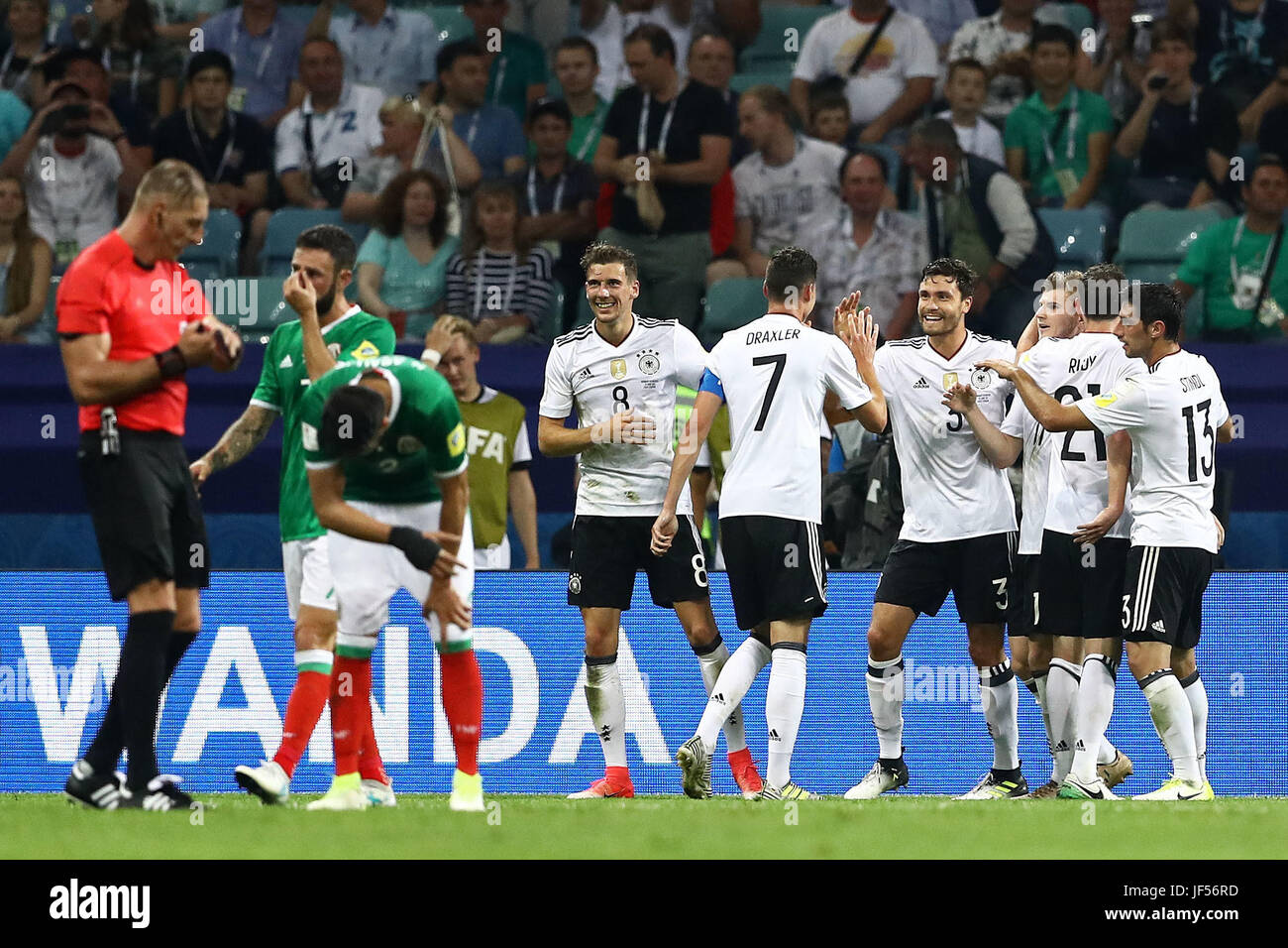 SOCHI, SC - 29.06.2017: GERMANY VS MEXICO - Leon Goretzka, Jonas Hector ...