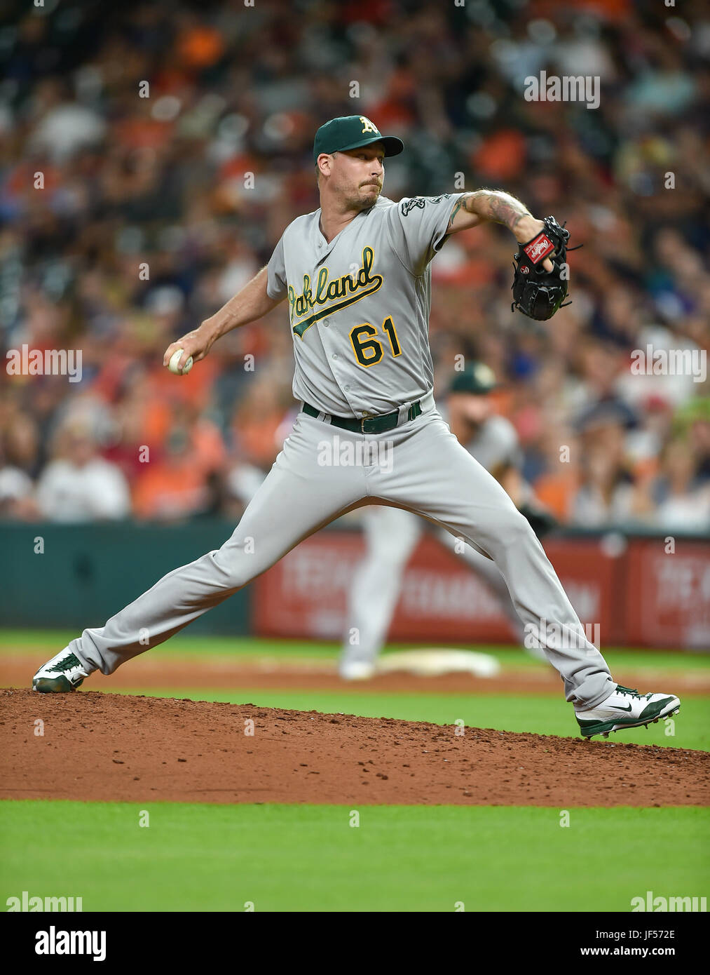 June 28, 2017: Oakland Athletics relief pitcher John Axford (61) during ...
