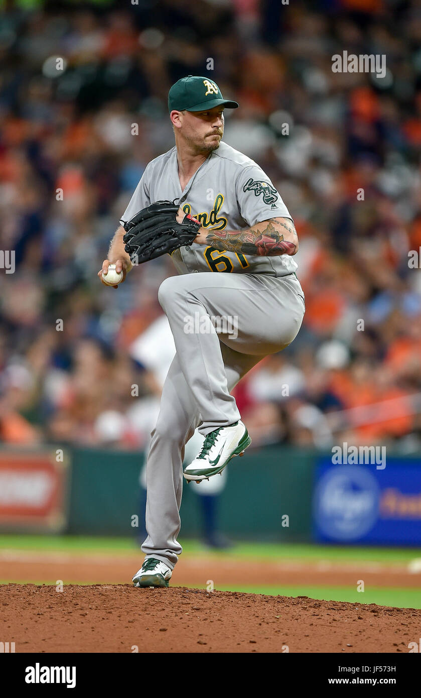 June 28, 2017: Oakland Athletics relief pitcher John Axford (61) during ...