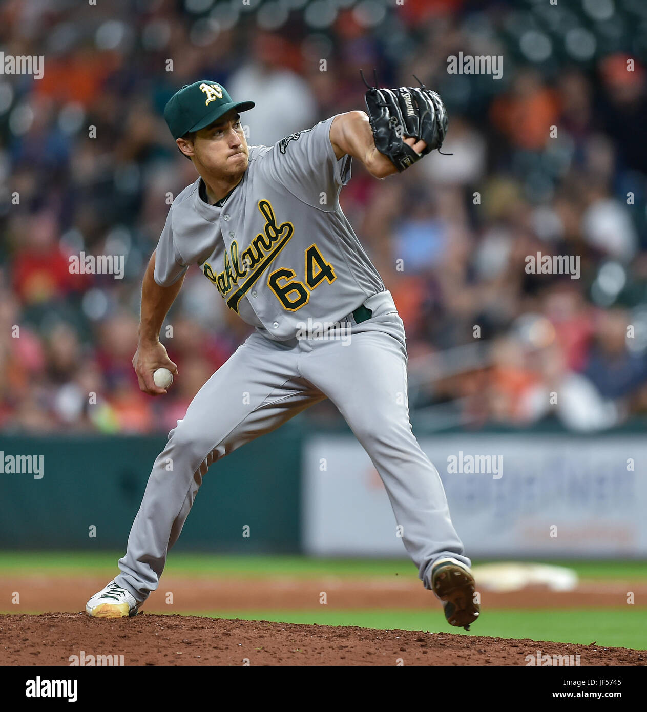 June 28, 2017: Oakland Athletics pitcher Michael Brady (64) during a ...