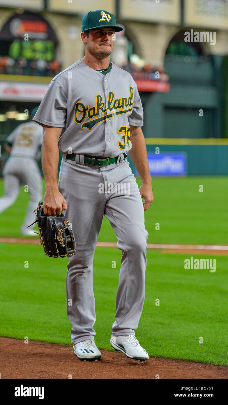 June 28, 2017: Oakland Athletics center fielder Jaycob Brugman (38 ...