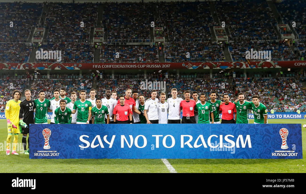 SOCHI, SC - 29.06.2017: GERMANY VS MEXICO - Teams pose for a photo ...