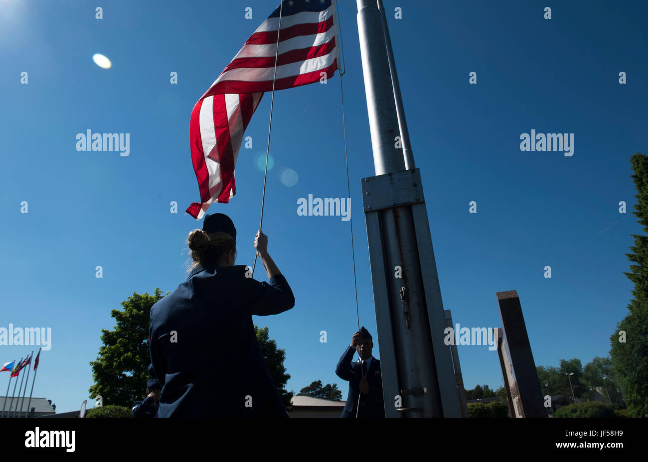 U.S. Air Force Senior Airman Nikki Erling (left), 86th Operations ...