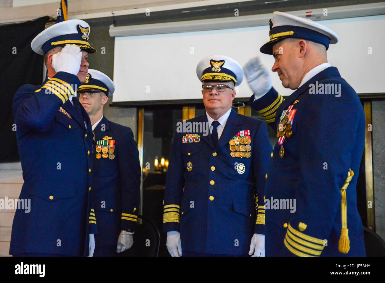 Capt. Kevin Riddle assumes command of the Coast Guard Cutter Douglas ...