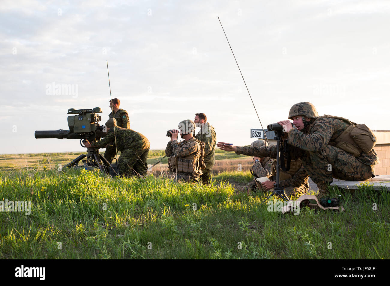 Marines with 3rd Air Naval Gunfire Liaison Company, Force Headquarters ...