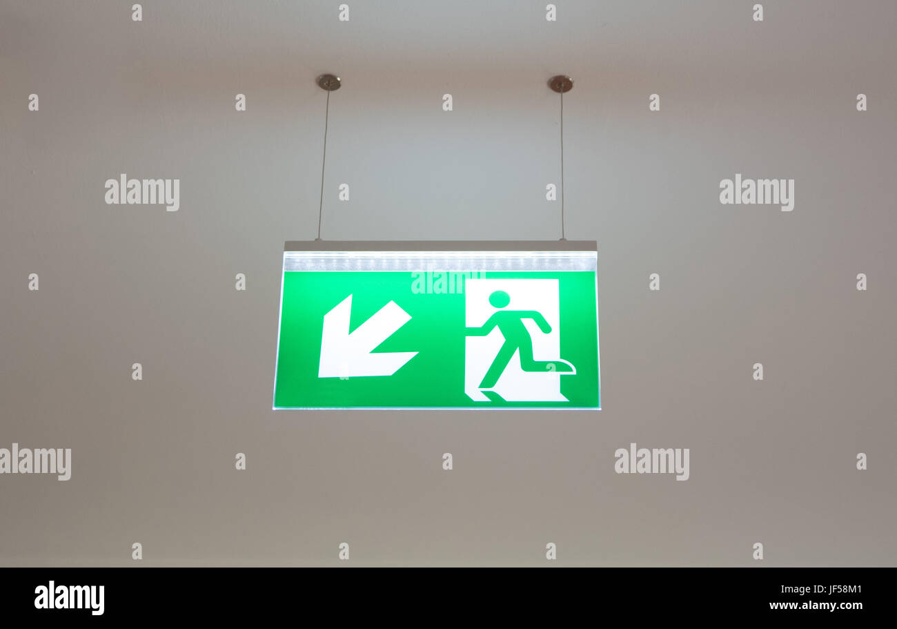 Fire exit sign hi-res stock photography and images - Alamy