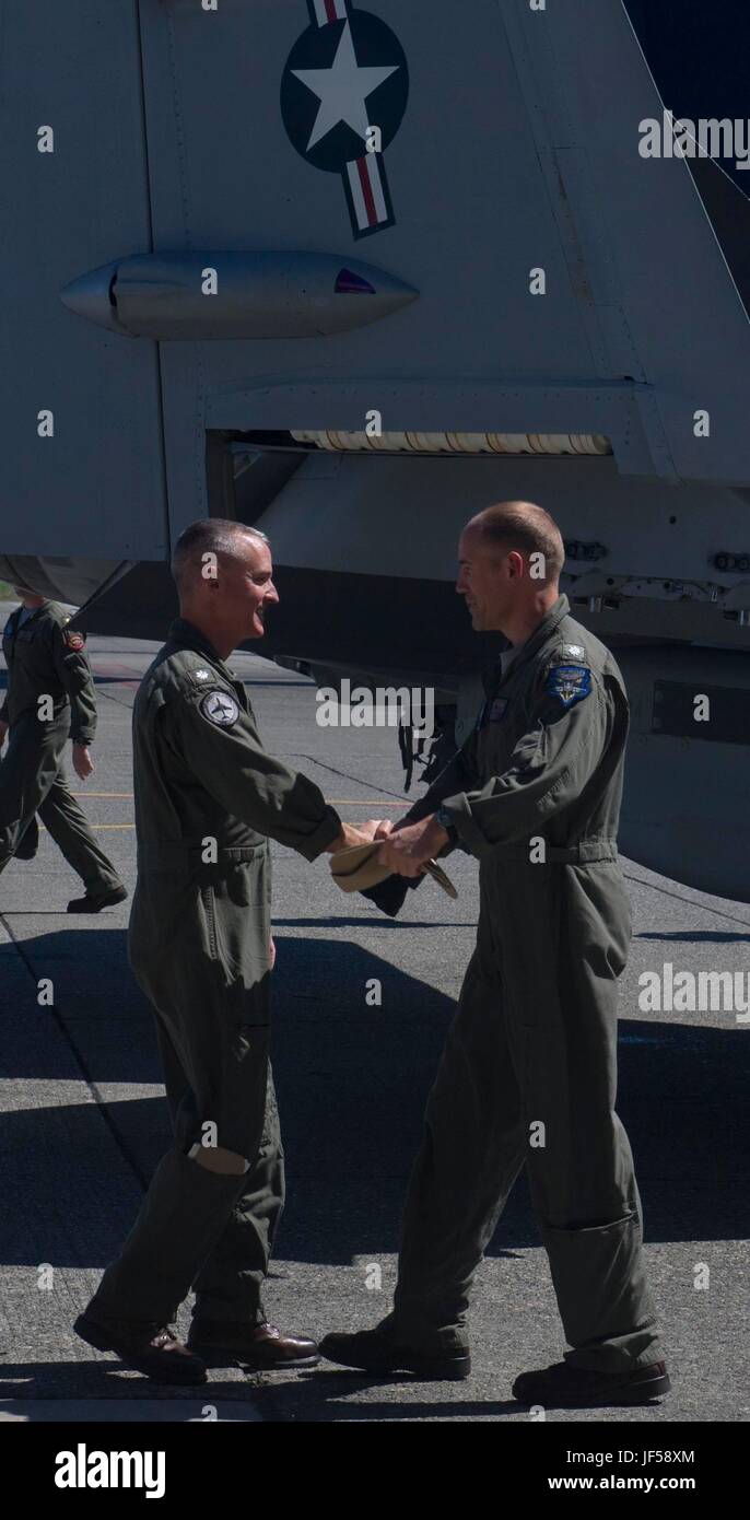 Electronic Attack Squadron VAQ-142 conducted a change of command ...