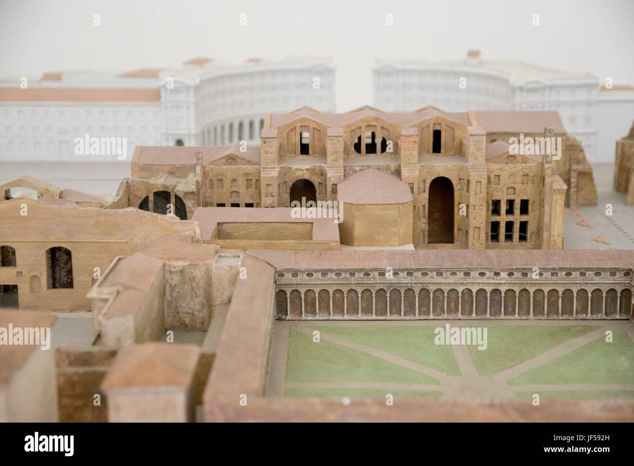 Model of The baths of Diocletian. Rome. Italy Stock Photo - Alamy