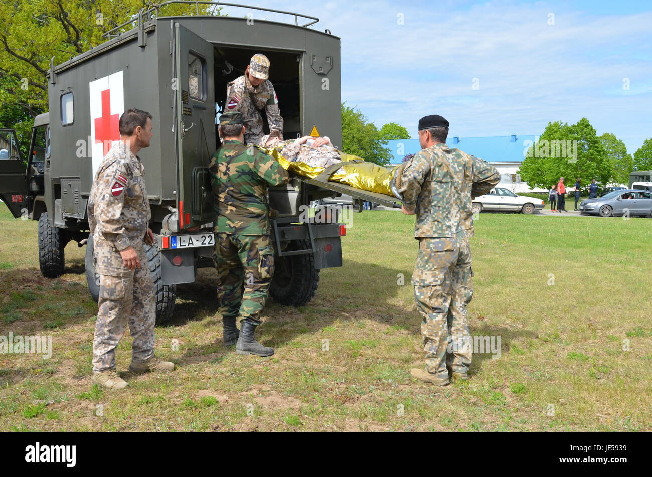 Latvian National Guard 45th Logistics Battalion conducts a scenario ...