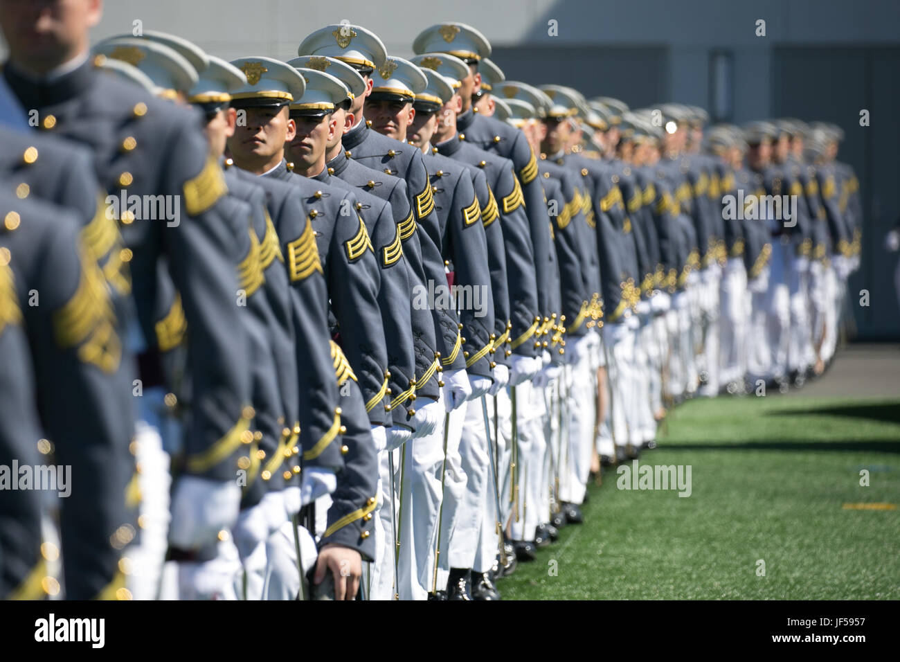 U.S. Military Academy cadets enter Michie Stadium at West Point for ...