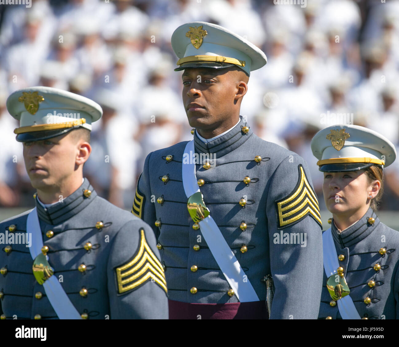 U.S. Military Academy cadets enter Michie Stadium at West Point for ...