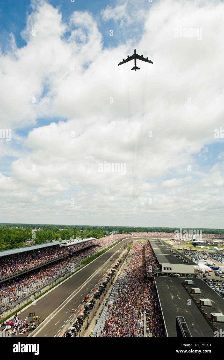 A B-52H Stratofortress from Minot Air Force Base, N.D., performs a fly ...