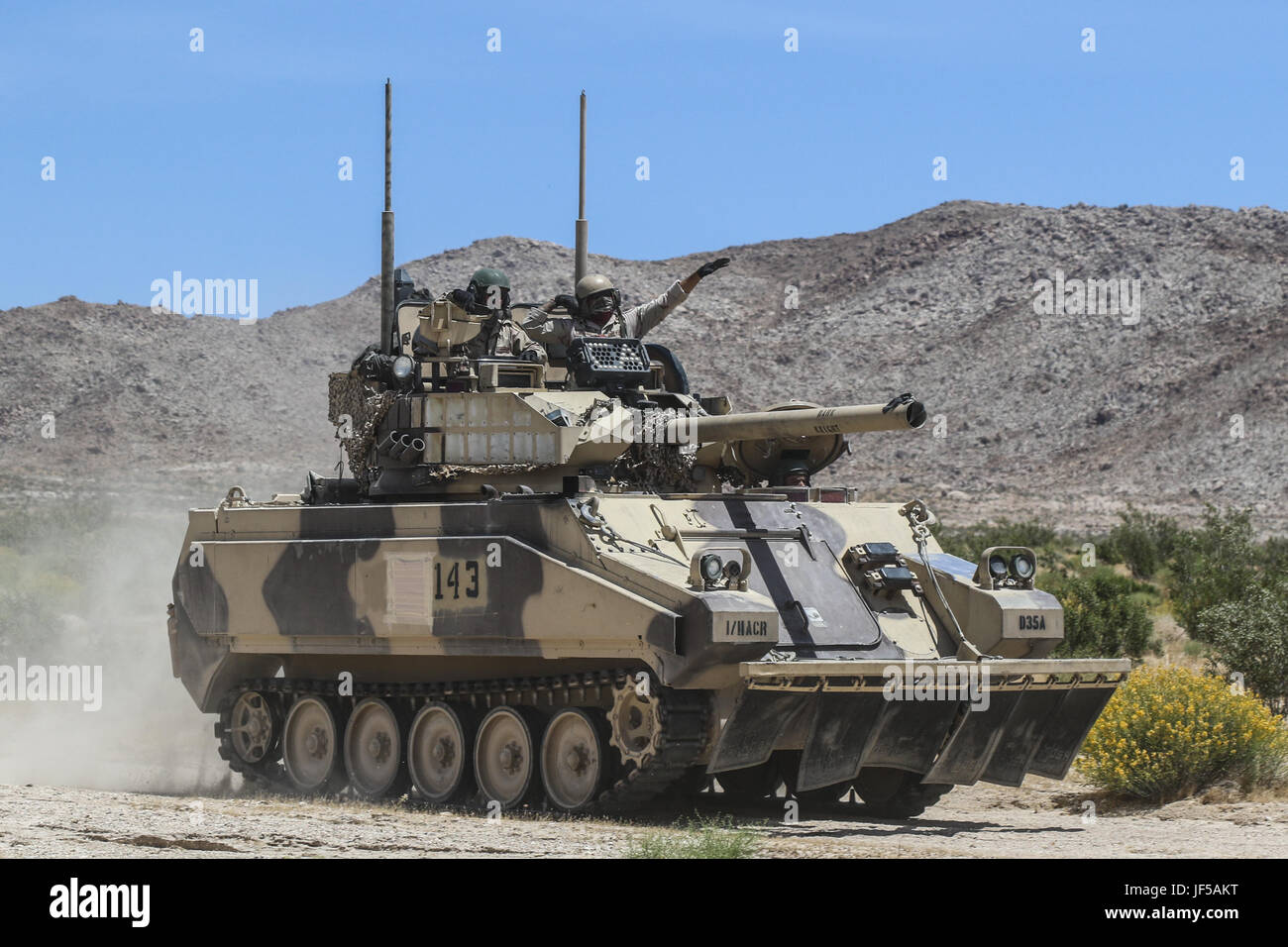 FORT IRWIN, Calif. – A Main Battle Tank from Dealer Troop, 1st Squadron ...