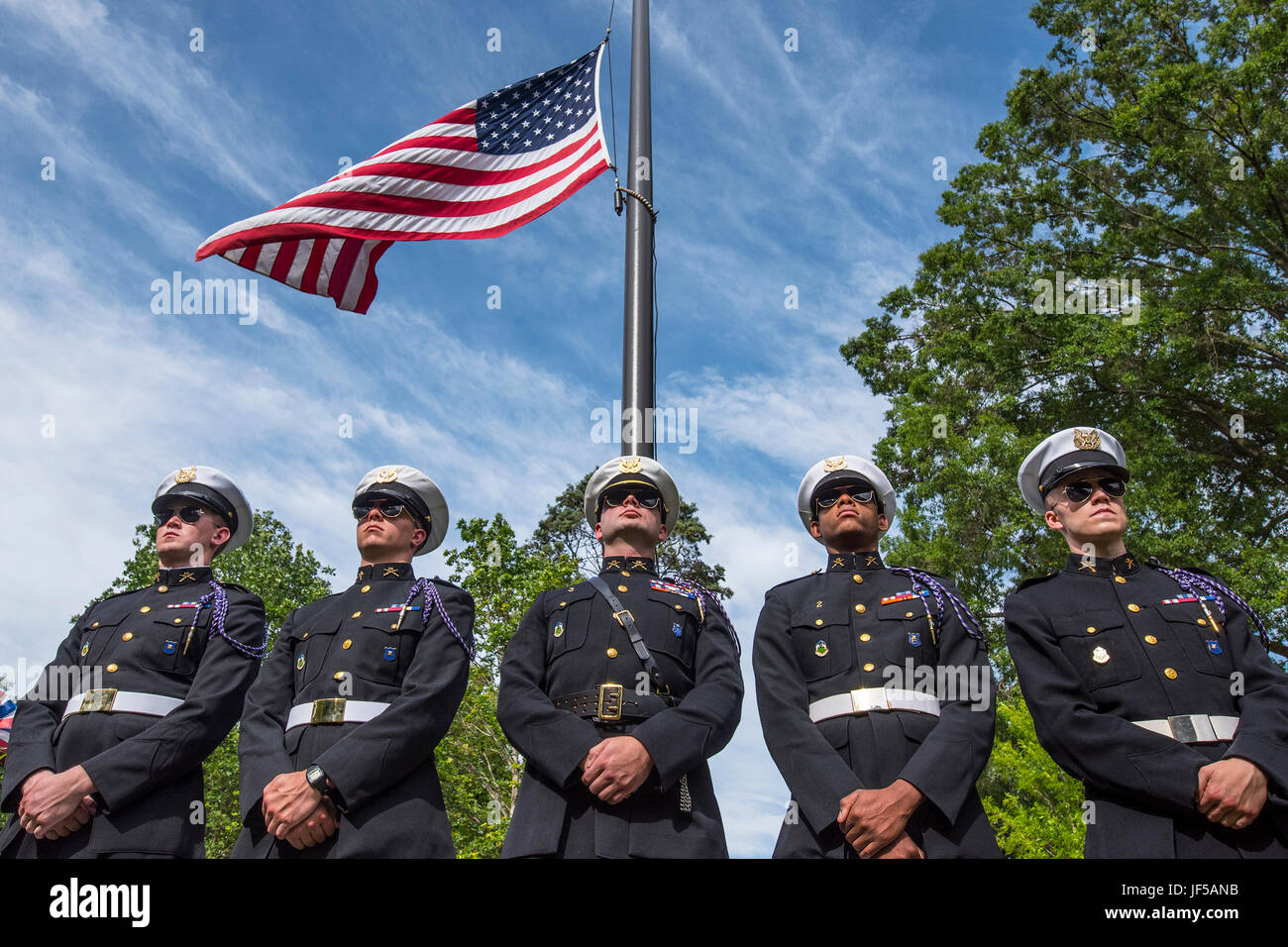 Clemson University Reserve Officers’ Training Corps cadets with the ...