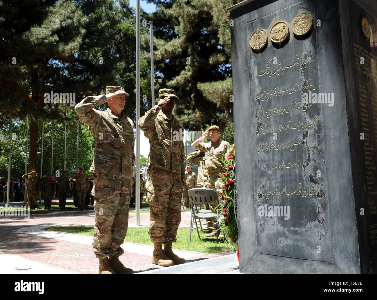 A Memorial ceremony at Resolute Support Headquarters in Kabul ...