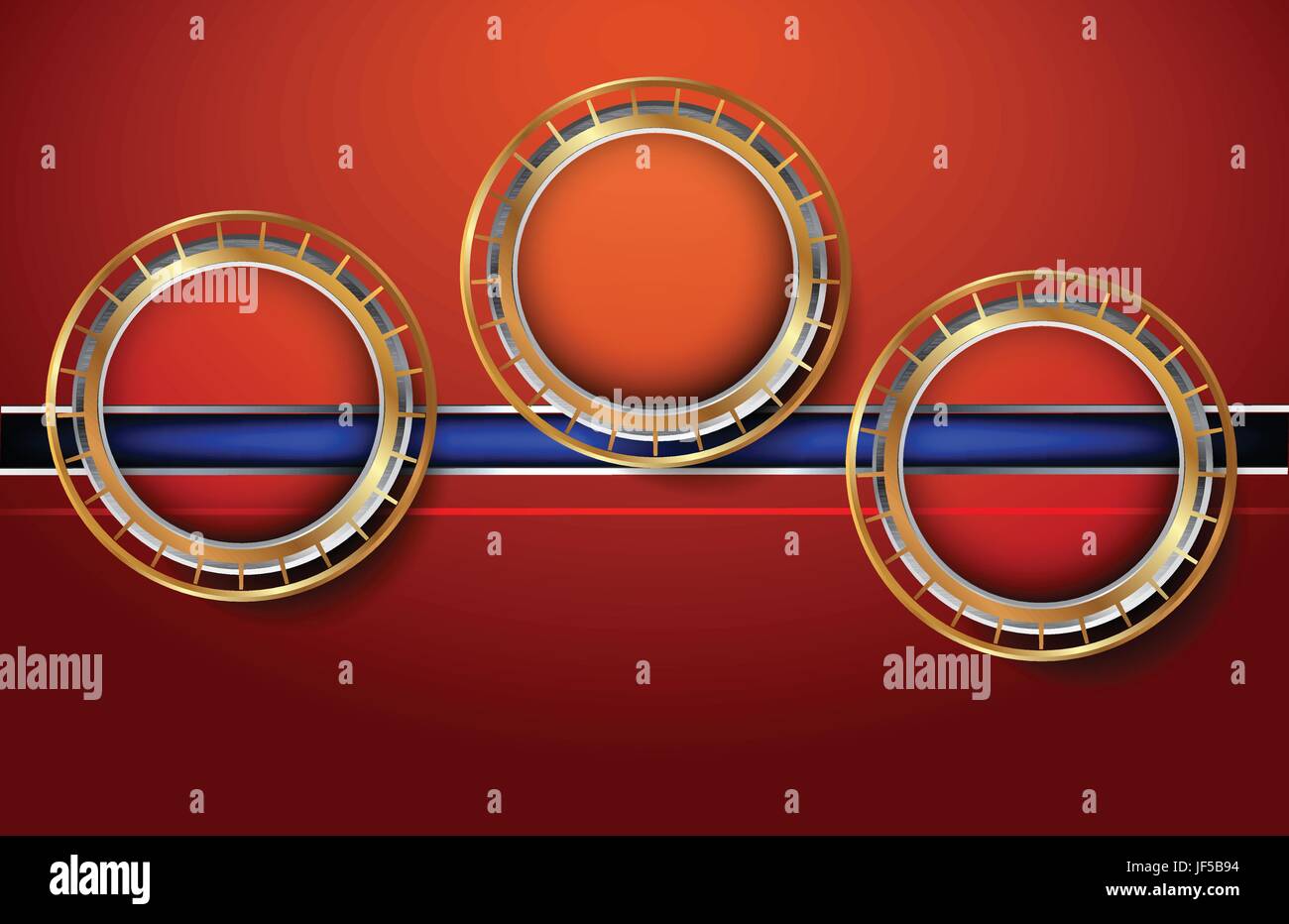 ring, three, circle, gradient, metallic, gold, line, ring, three ...