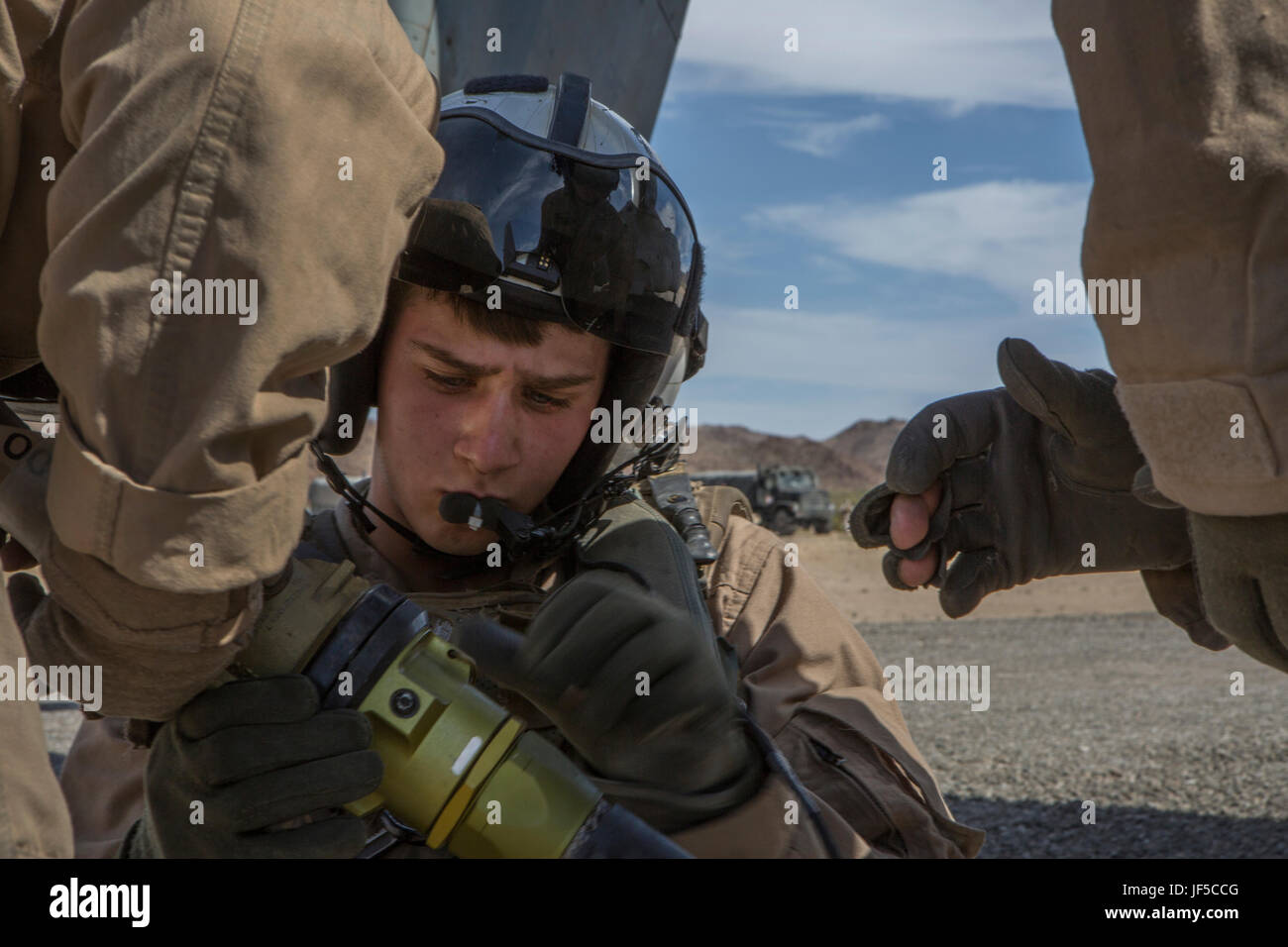 Marines with Marine Medium Tiltrotor Squadron (VMM) 363 conduct an air ...