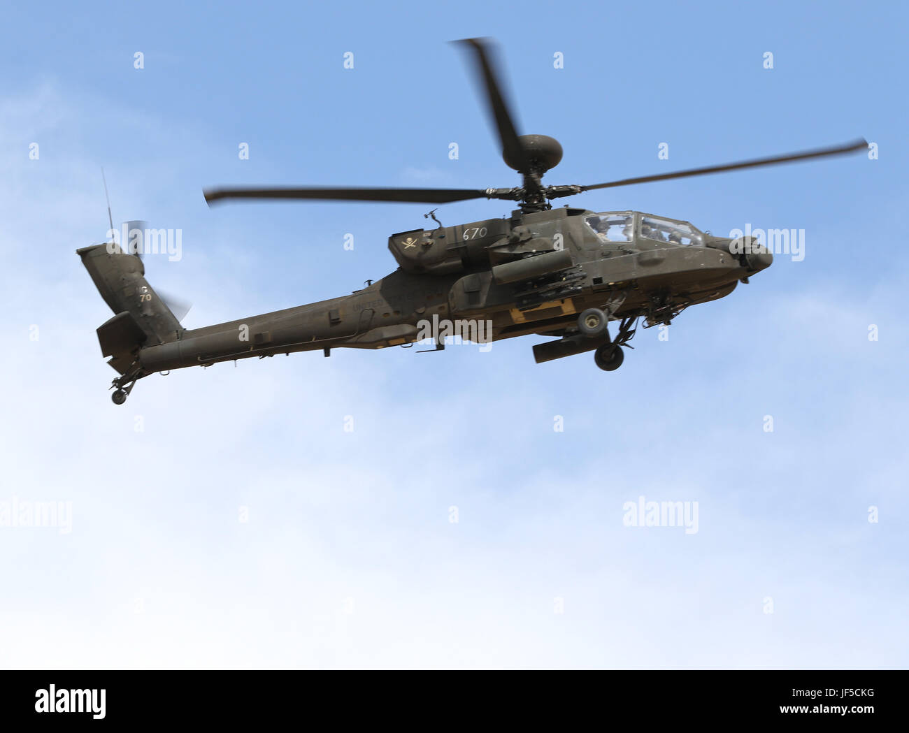 An AH-64D Apache Longbow helicopter with the 1st Battalion, 130th ...