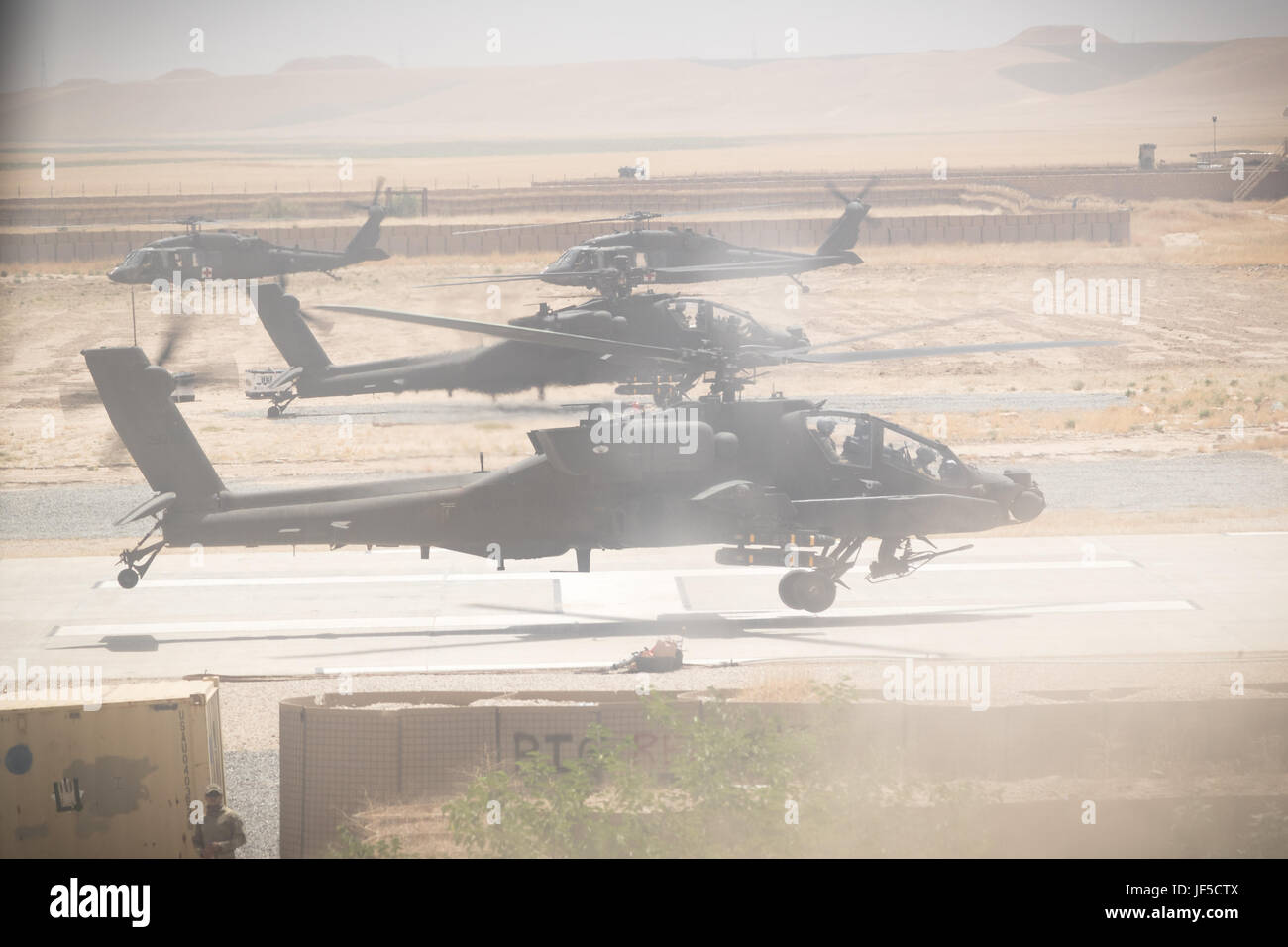 U.S. Army AH-64E Apache pilots assigned to Task Force Griffin, 16th ...