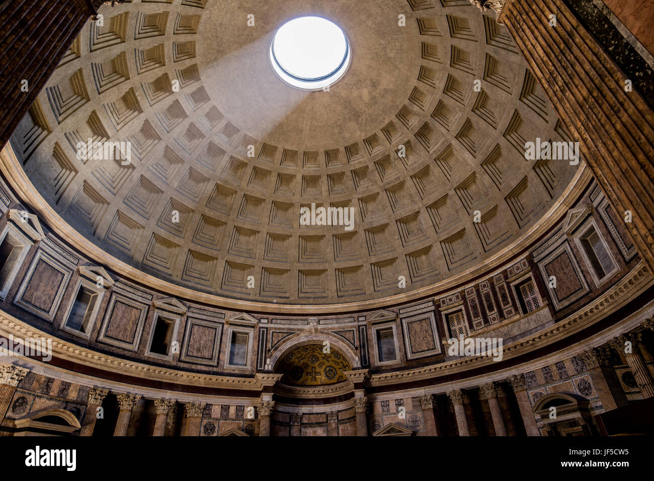 Interior of Pantheon in Rome Stock Photo - Alamy