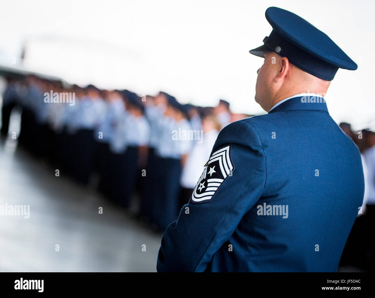 Chief Master Sgt. Zaki Mazid, 96th Test Wing command chief, stands by ...