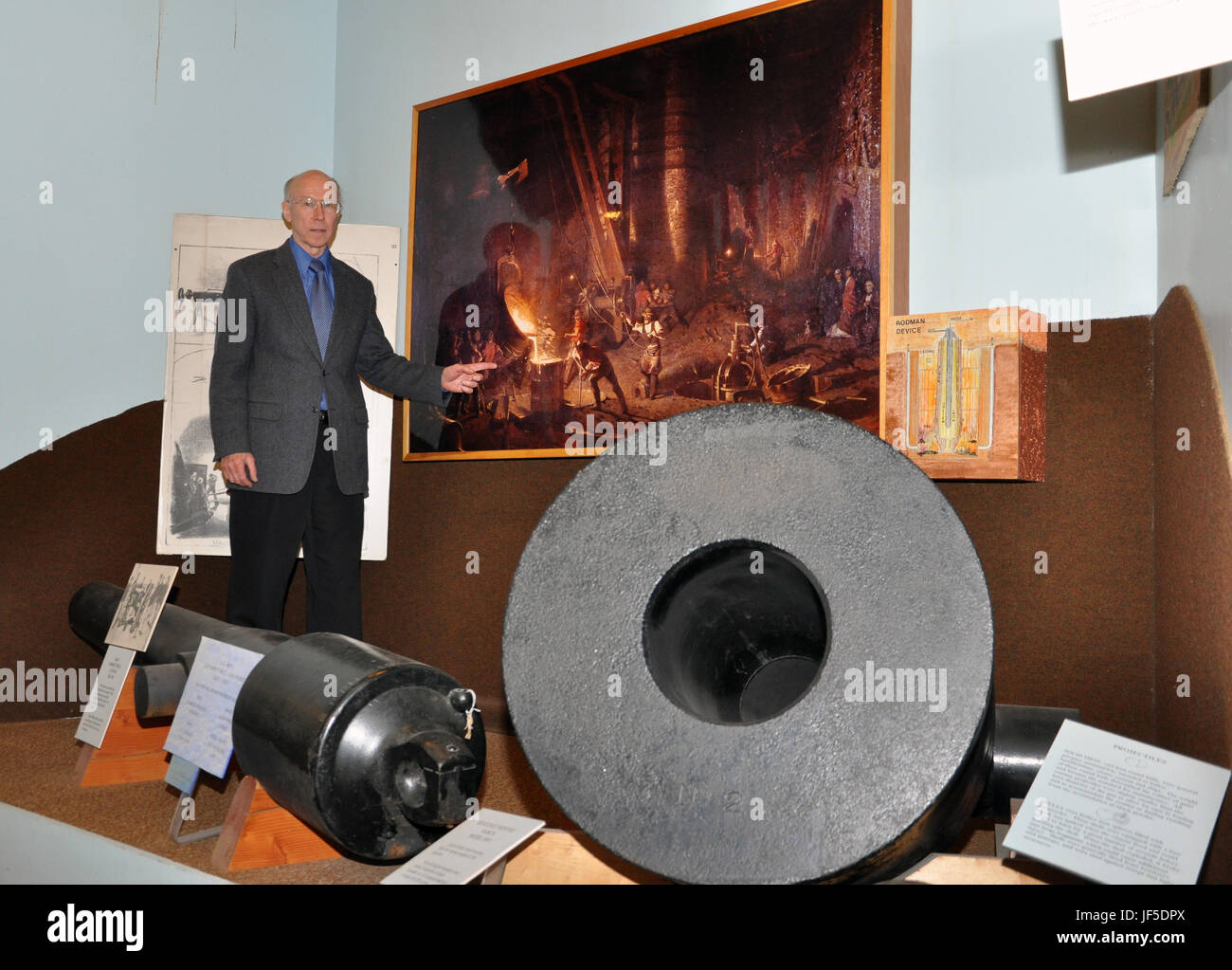 Robert Pfeil standing in an exhibit in the Arsenal museum in 2011 ...