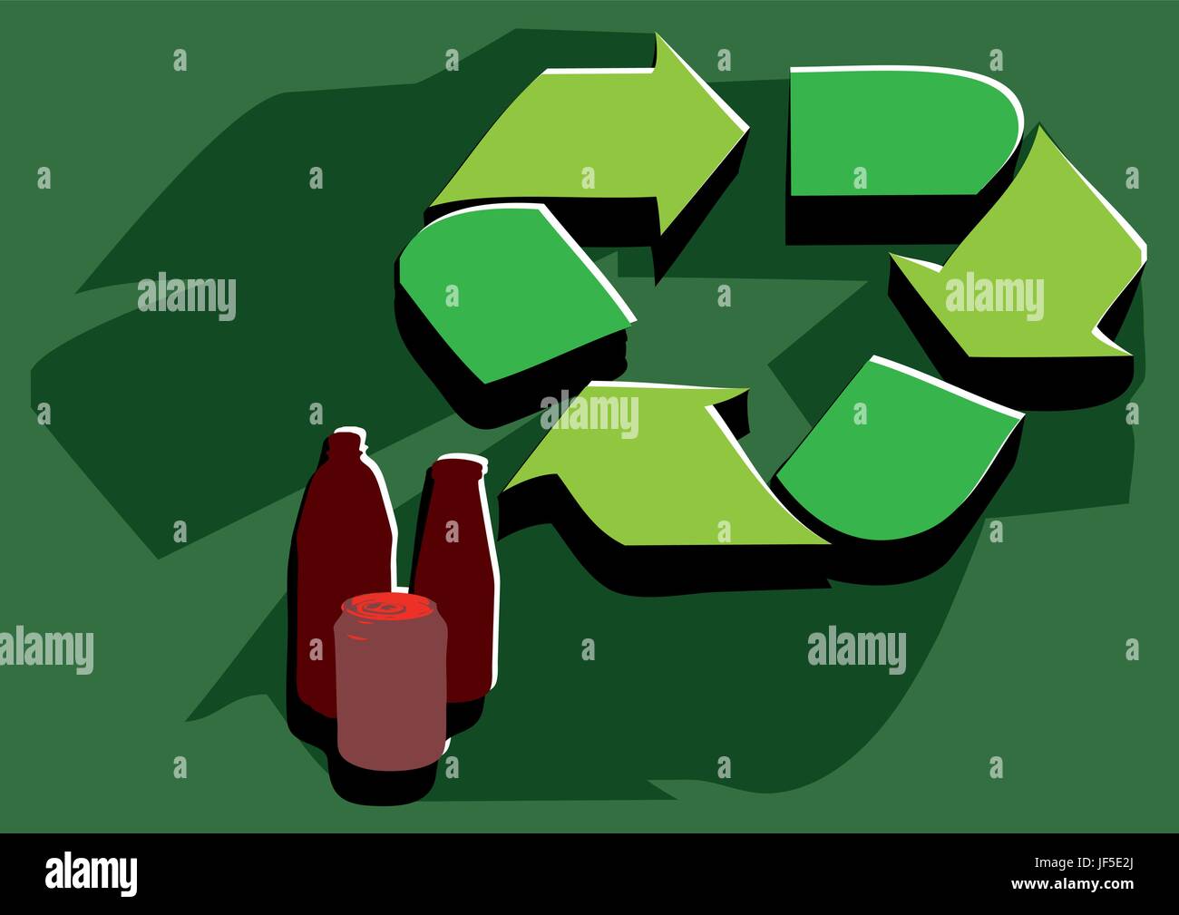 Bottle recycling project Stock Vector Images - Alamy