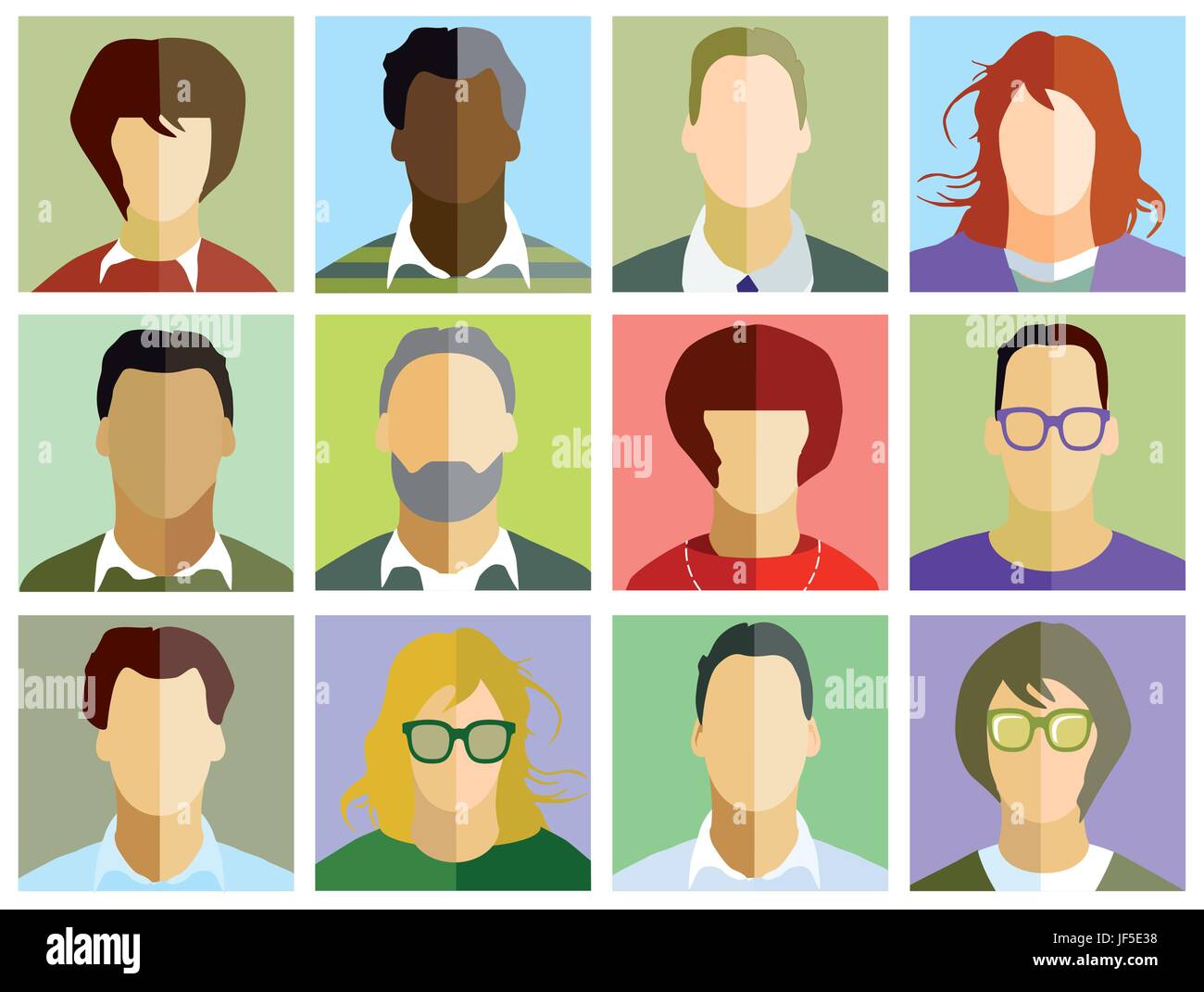 people portrait collection Stock Vector Image & Art - Alamy