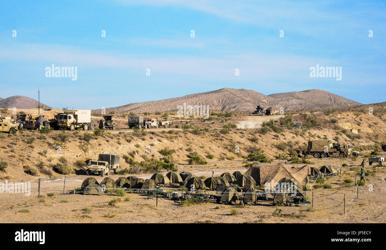 A bivouac site for the 155th Armored Brigade Combat Team, Mississippi ...