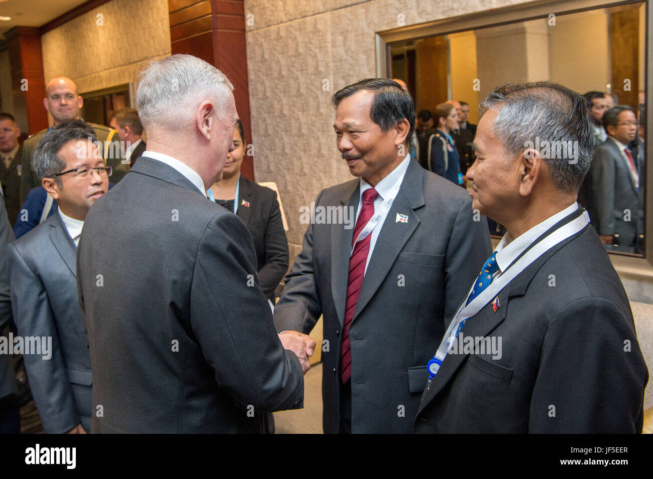 Secretary of Defense Jim Mattis meets with members of the Philippine ...