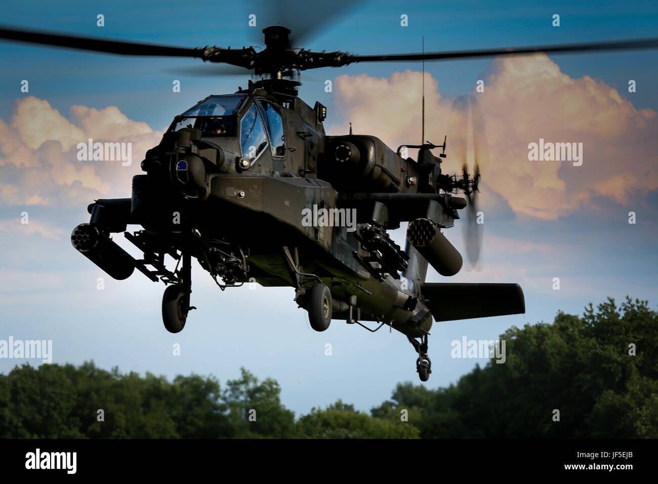 An AH-64 Apache attack helicopter from the U.S. Army 1st Battalion, 3rd ...