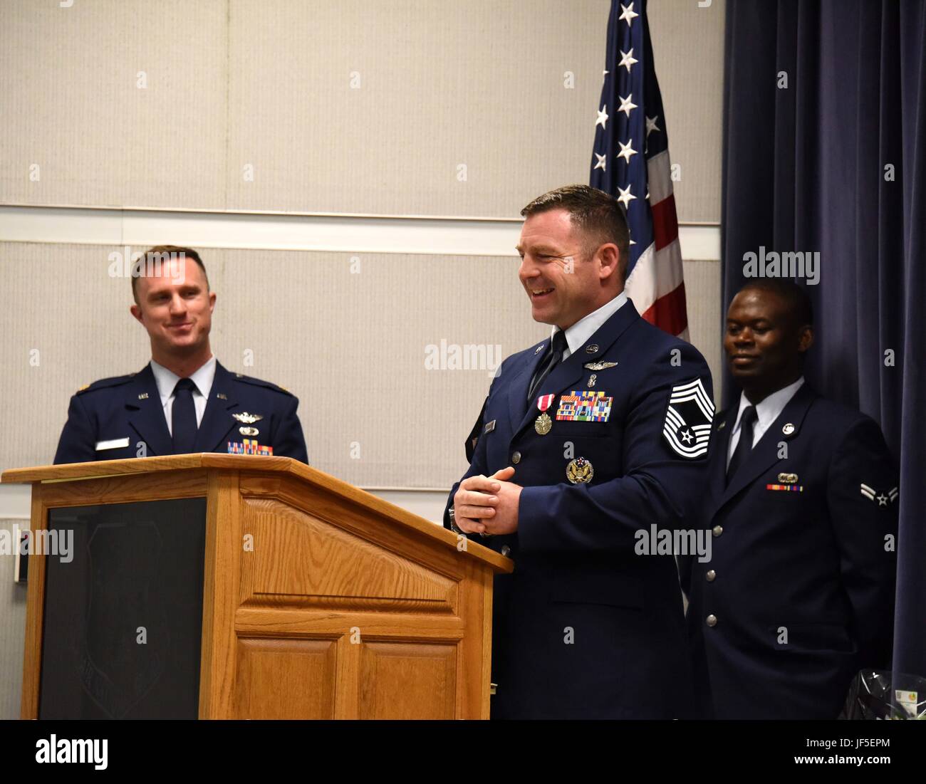 A Chief Master Sergeant was honored during a promotion ceremony at New ...