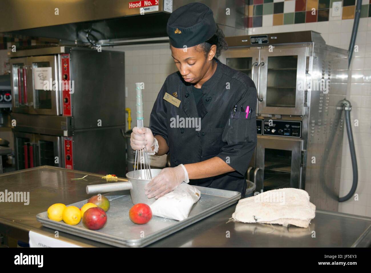 U.S. Marine Corps Cpl. Dominique Davis, food service specialist ...
