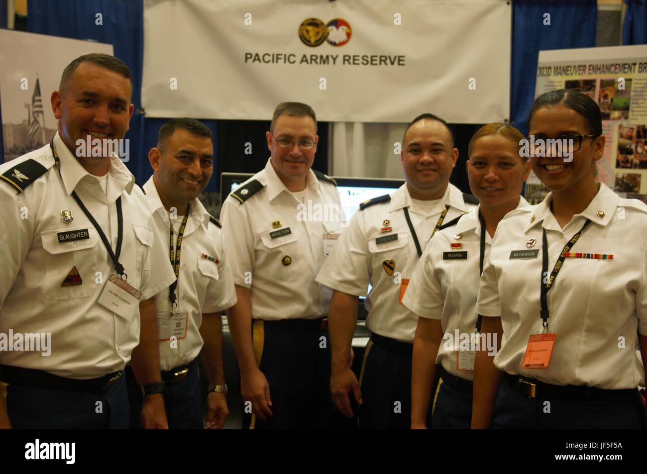 Soldiers of the 9th Mission Support Command during the LANPAC Symposium ...