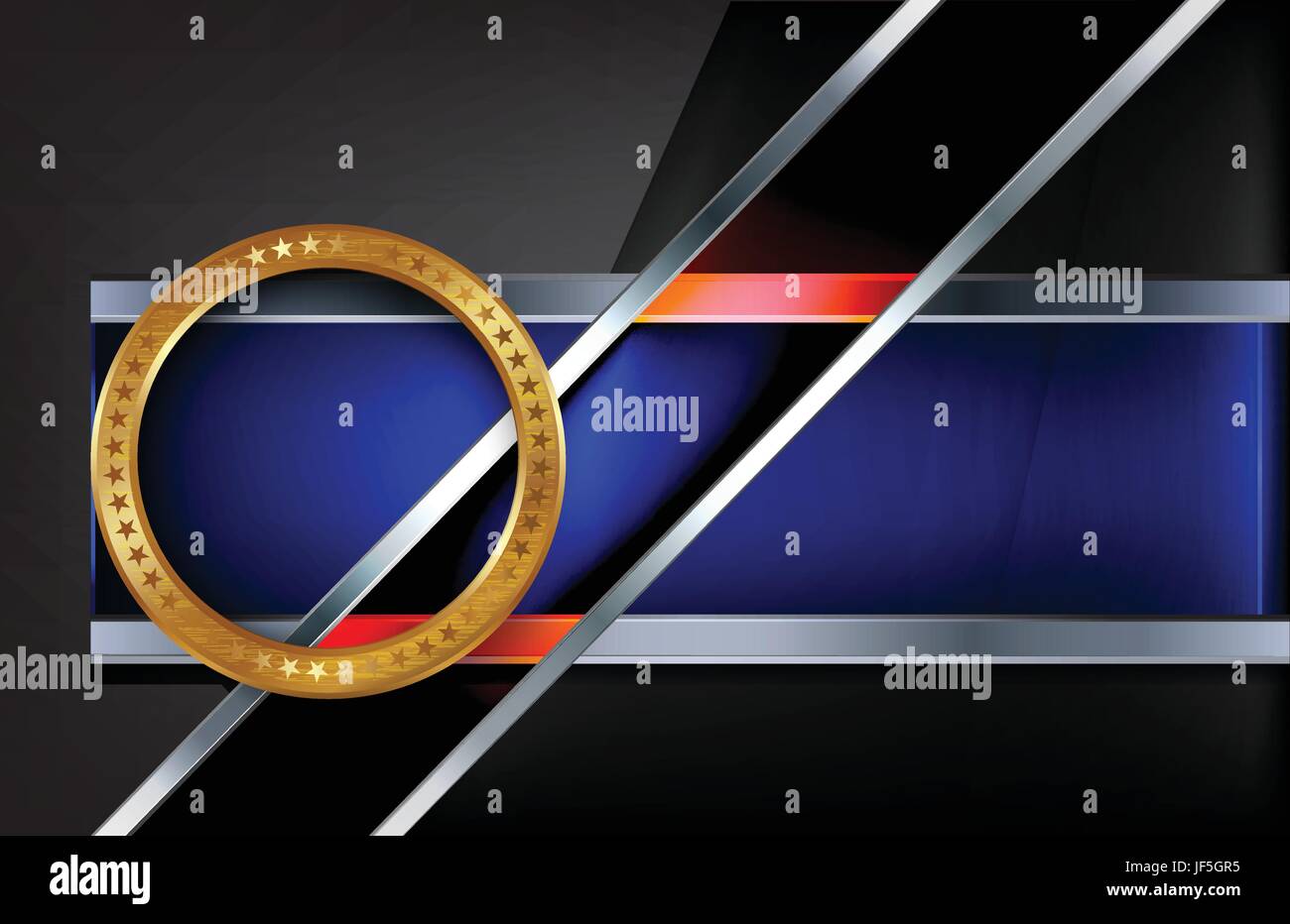 blue, ring, lines, circle, banner, metallic, dark, gold, blue, ring ...