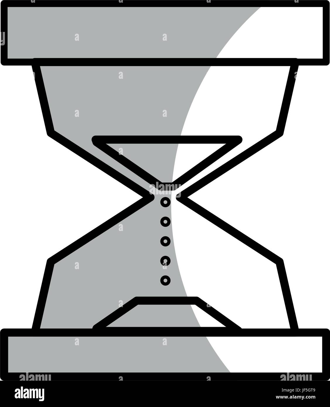 line hourglass object to know the time Stock Vector Image & Art - Alamy