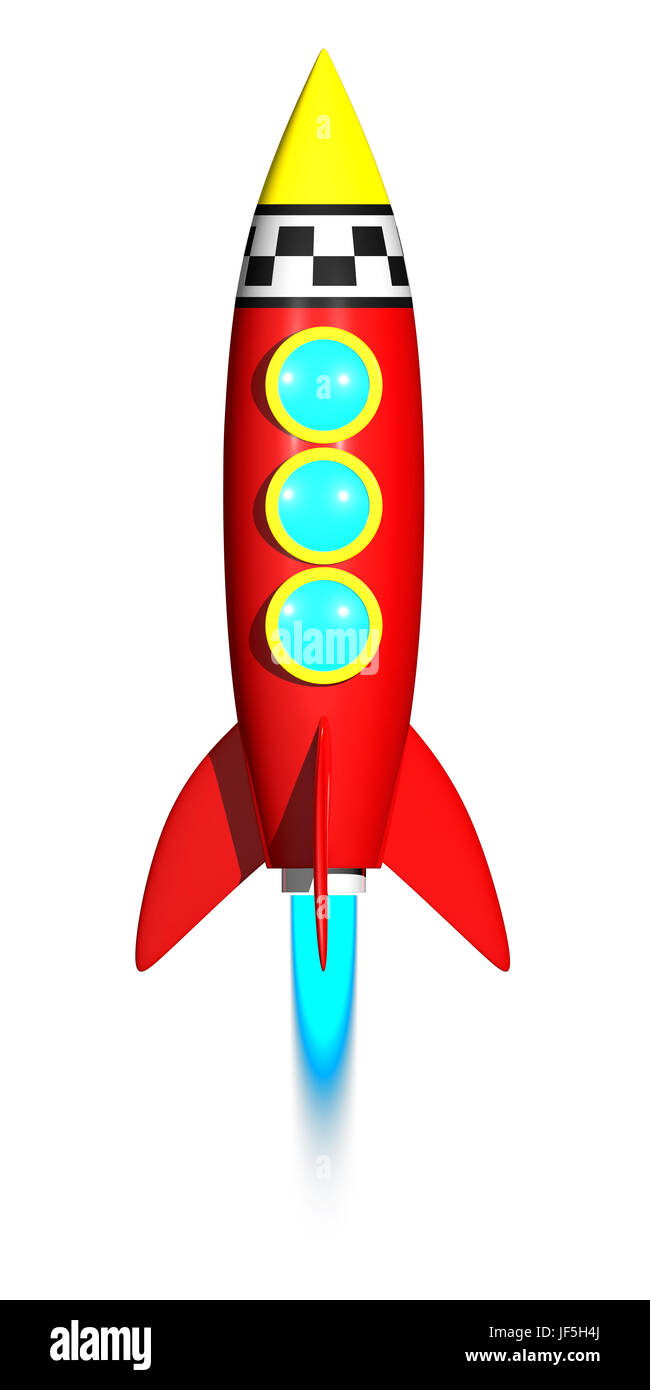 Rocket 3D render Stock Photo - Alamy